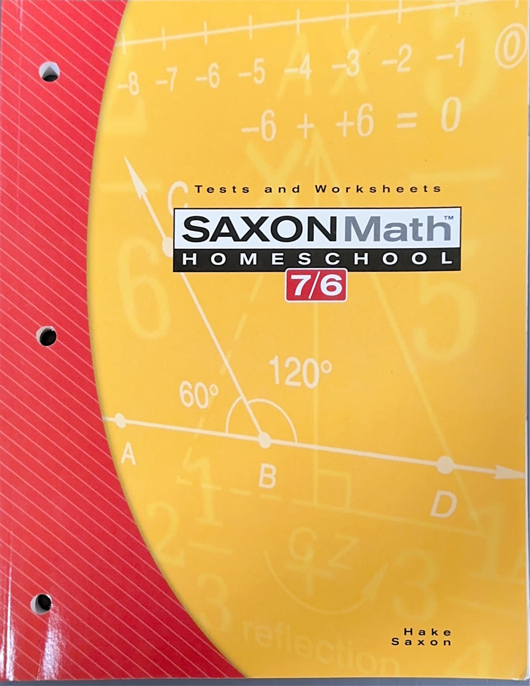 Saxon Math Homeschool 7/6 Tests and Worksheets